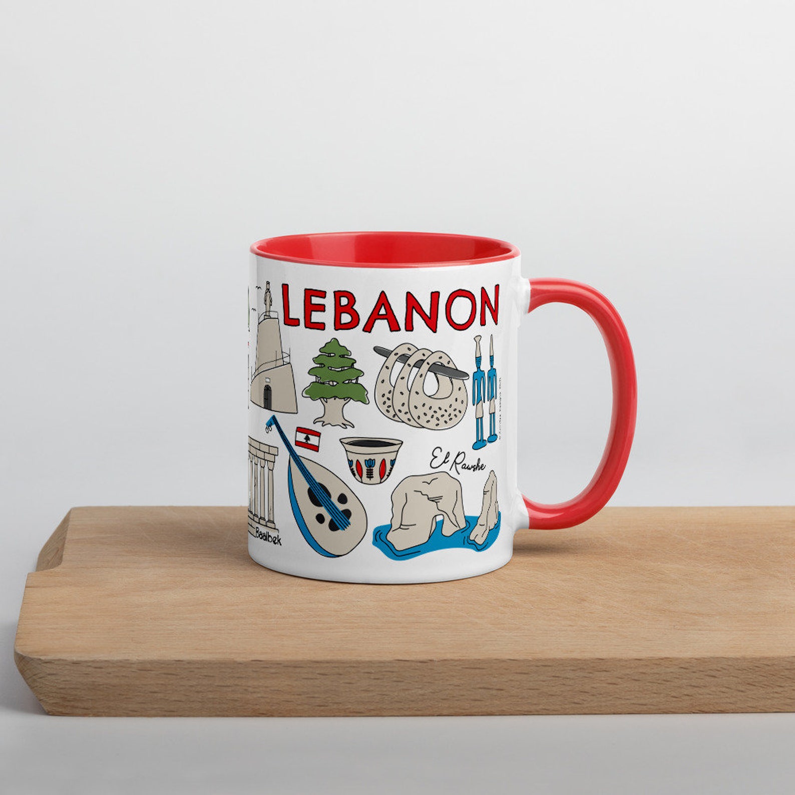 Lebanon Mug Middle East Country Cups Levantine Arab | Etsy