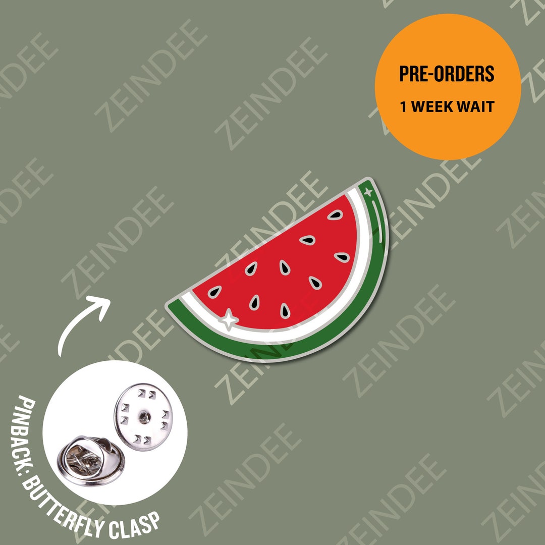 Watermelon Bateekh Enamel Pin Palestine Flag Falasteen Watermelon for ...