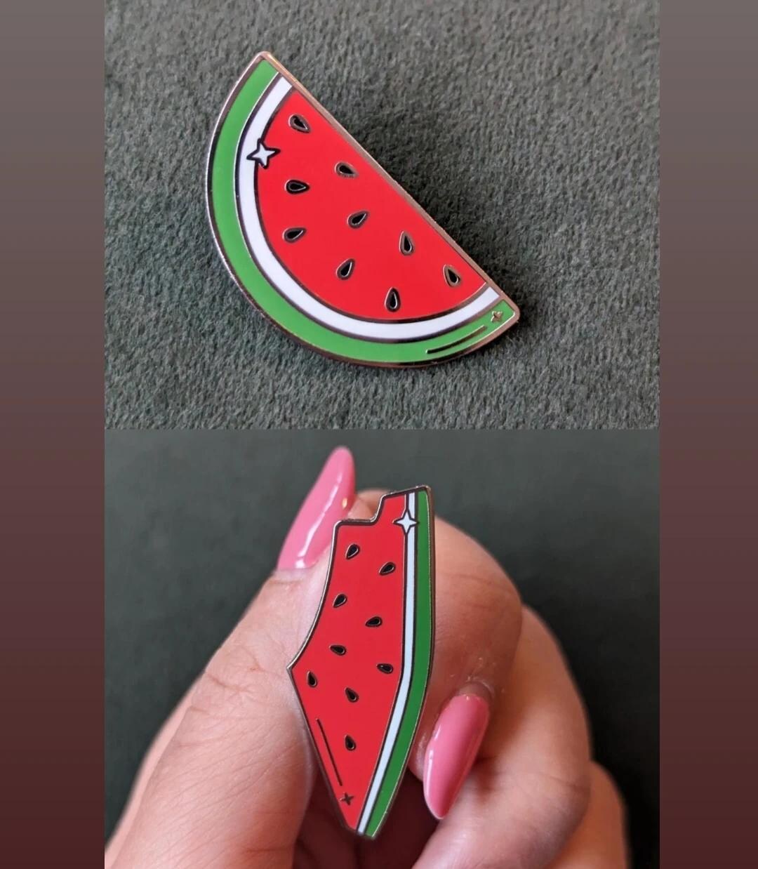 Palestine Watermelon Enamel Pin Falasteen Watermelon Palestine Flag ...