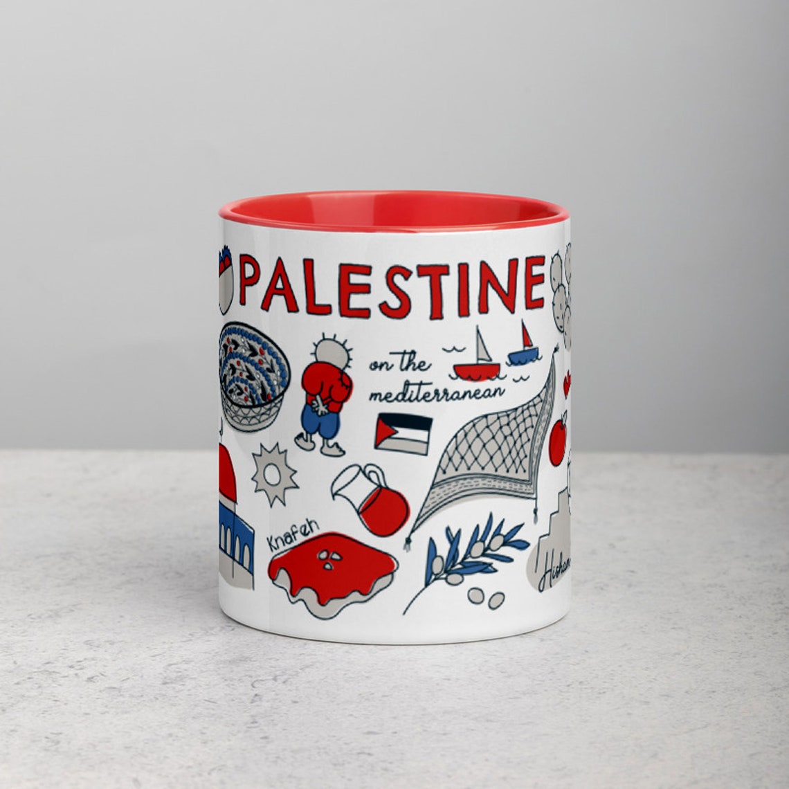 Palestine Mug 11 Oz Cup / Jerusalem Ramallah Jericho Nablus - Etsy