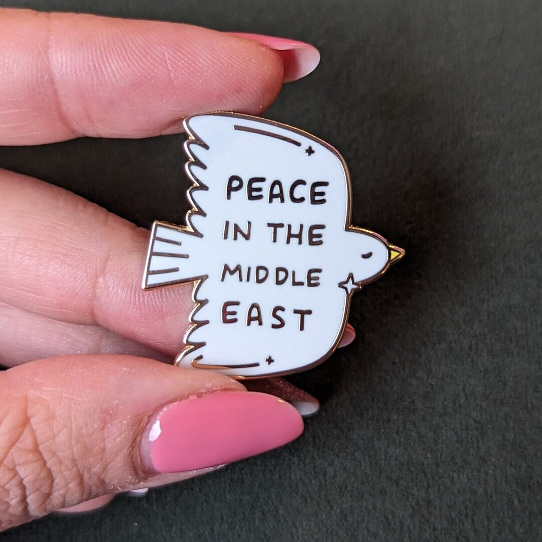 Peace in the Middle East Dove Enamel Pin Peace Pin for Bags, Clothes ...