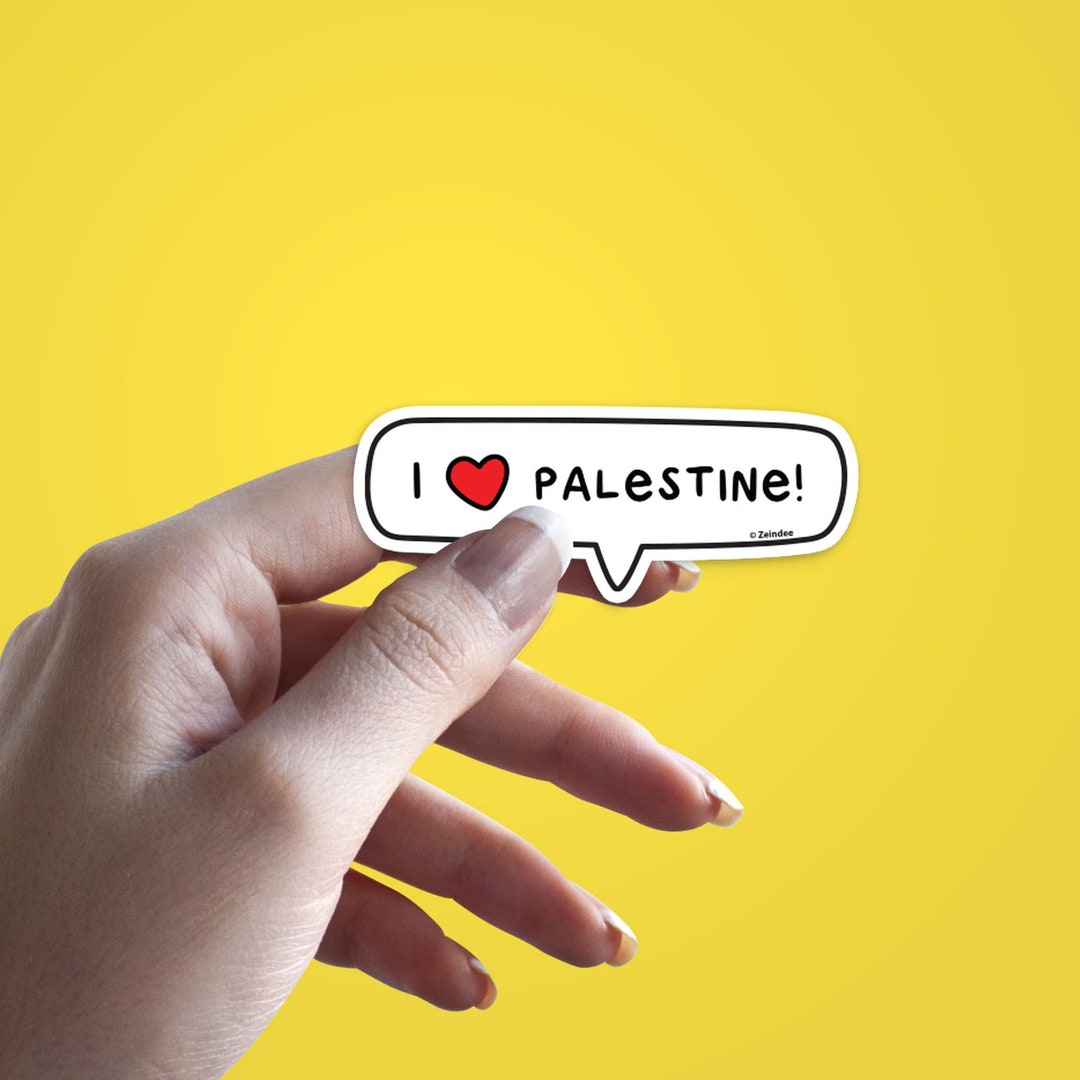I Love Palestine Bubble Speech Sticker Vinyl Decal Arabic - Etsy