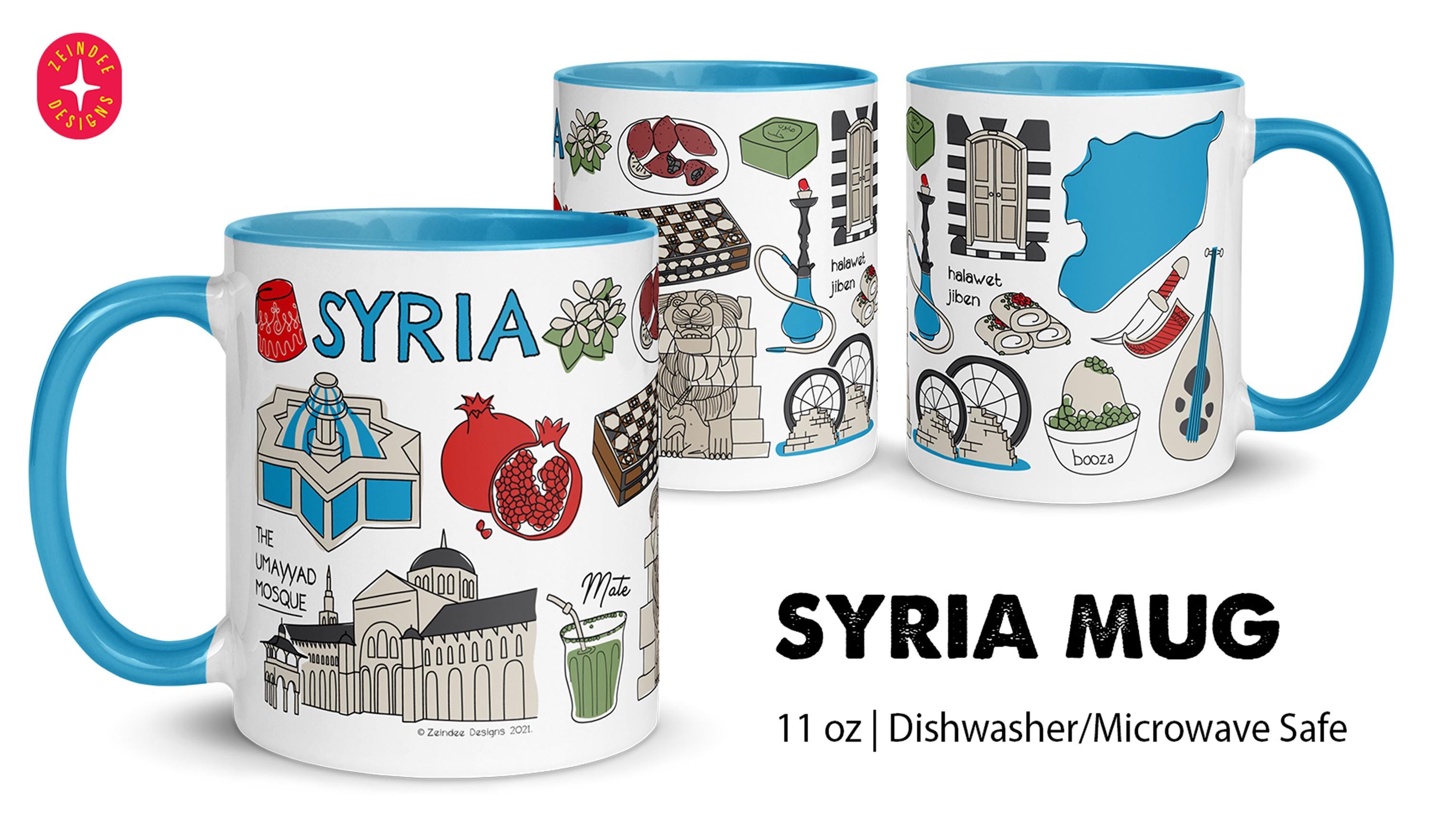 Syria Mug, Middle East Country Cups, Levantine Arab Heritage, City of ...