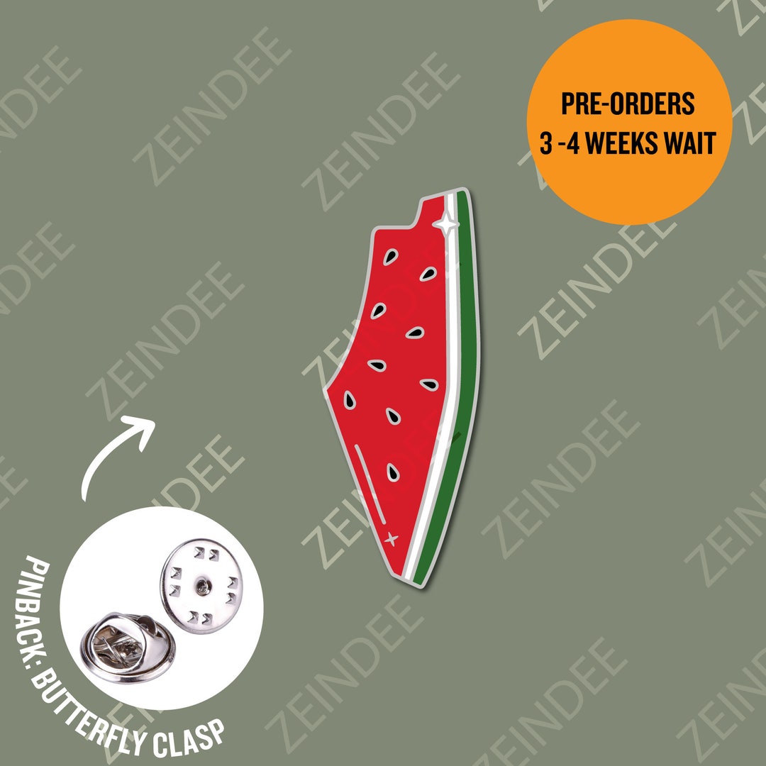 Preorder Palestine Watermelon Enamel Pin Falasteen Flag - Etsy