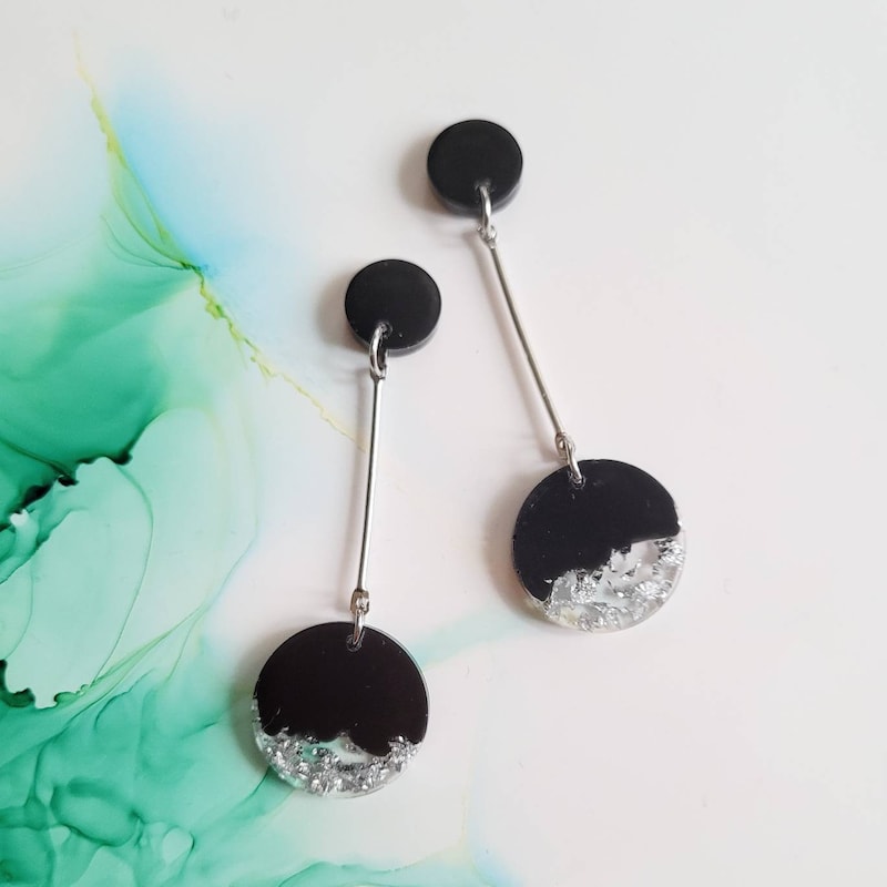 Resin Earrings - Etsy