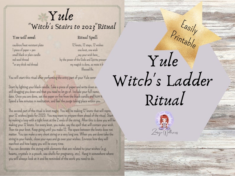 Yule Printable Guide: Wheel of the Year, Correspondences & Rituals ...