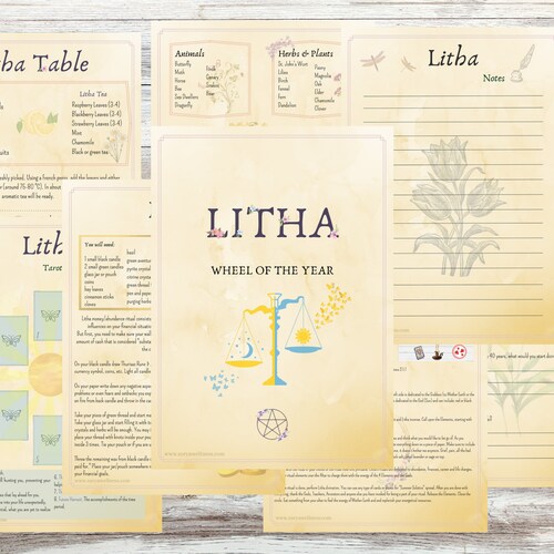 Litha Printable Guide: Wheel of the Year Grimoire Pages Book - Etsy
