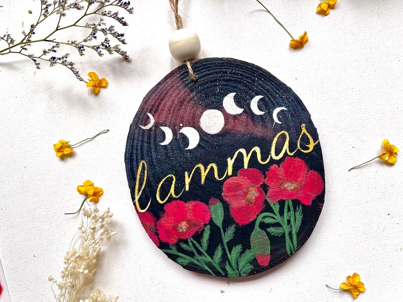 Lammas Moon Cycle Poppy Hanging Altar Decoration | Harvest Festival ...