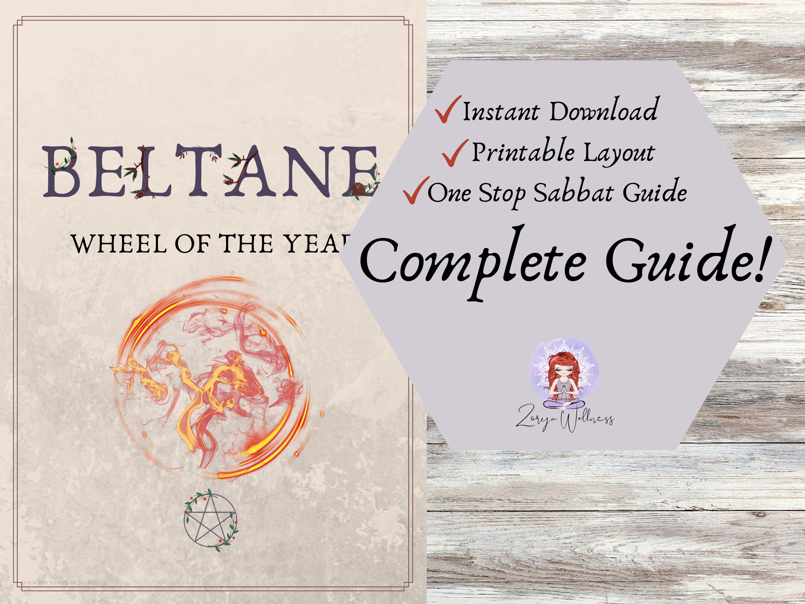 Beltane Printable Guide: Wheel of the Year Grimoire Pages Antique Style ...