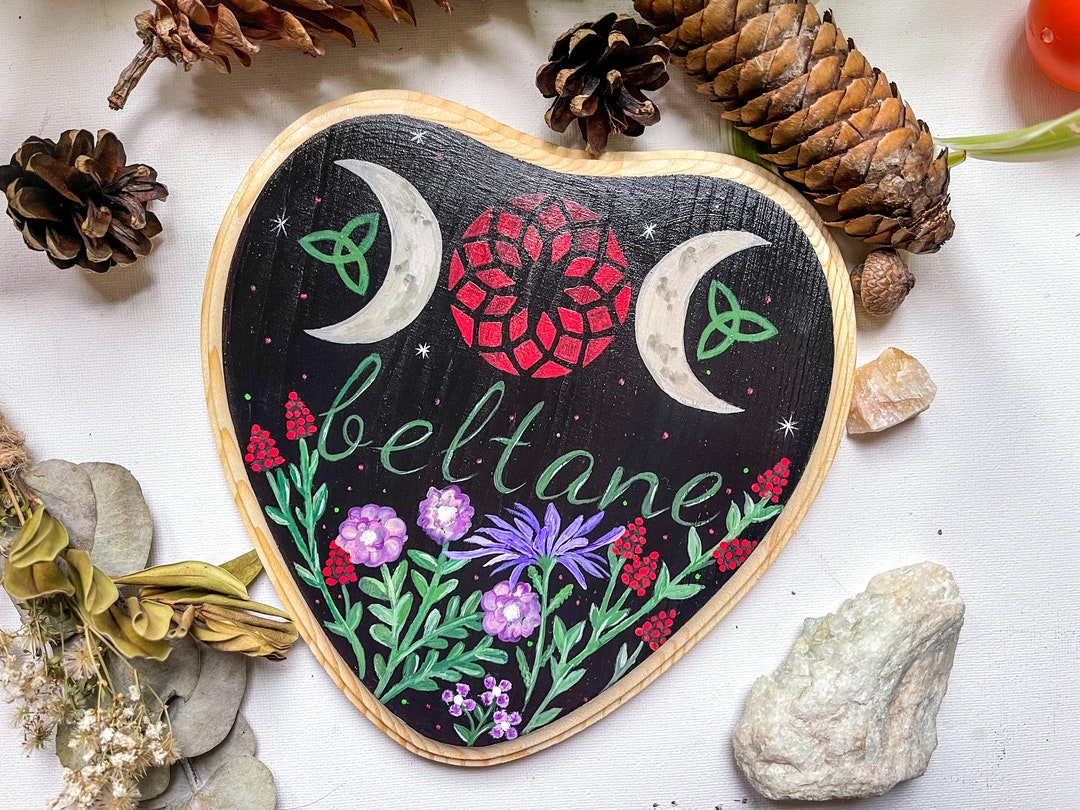 Beltane Altar Hand Painted Ornament & Home Decor | Beltane Ritual ...