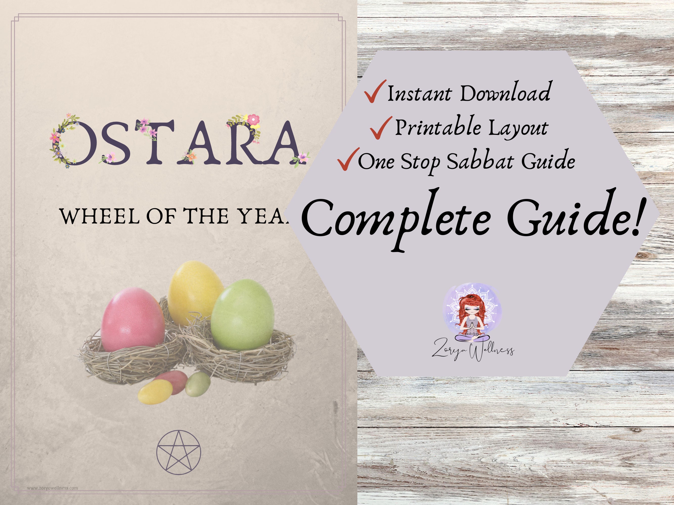 Ostara Printable Guide Antique Style: Wheel of the Year Grimoire Pages ...
