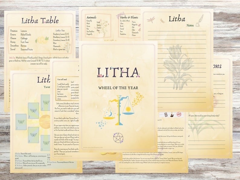 Litha Altar Herbal Candle & Wall Hanging Decoration + FREE Litha ...