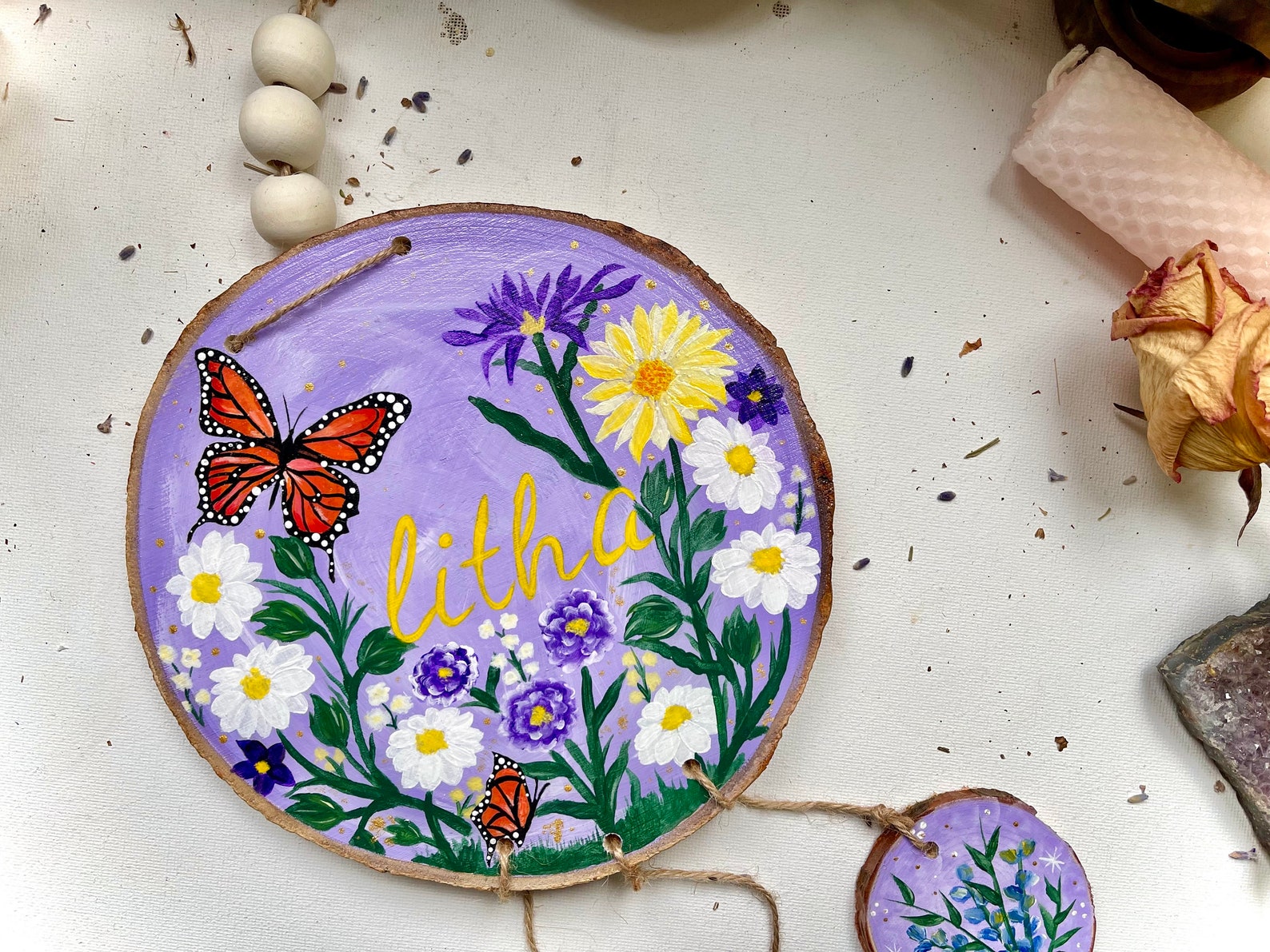 Litha Altar Herbal Candle & Wall Hanging Decoration + FREE Litha ...