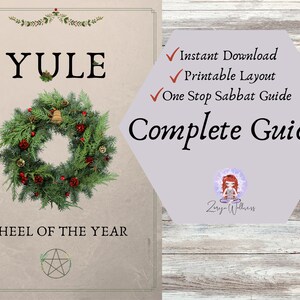 Yule Printable Guide Antique Style: Wheel of the Year Grimoire Pages ...