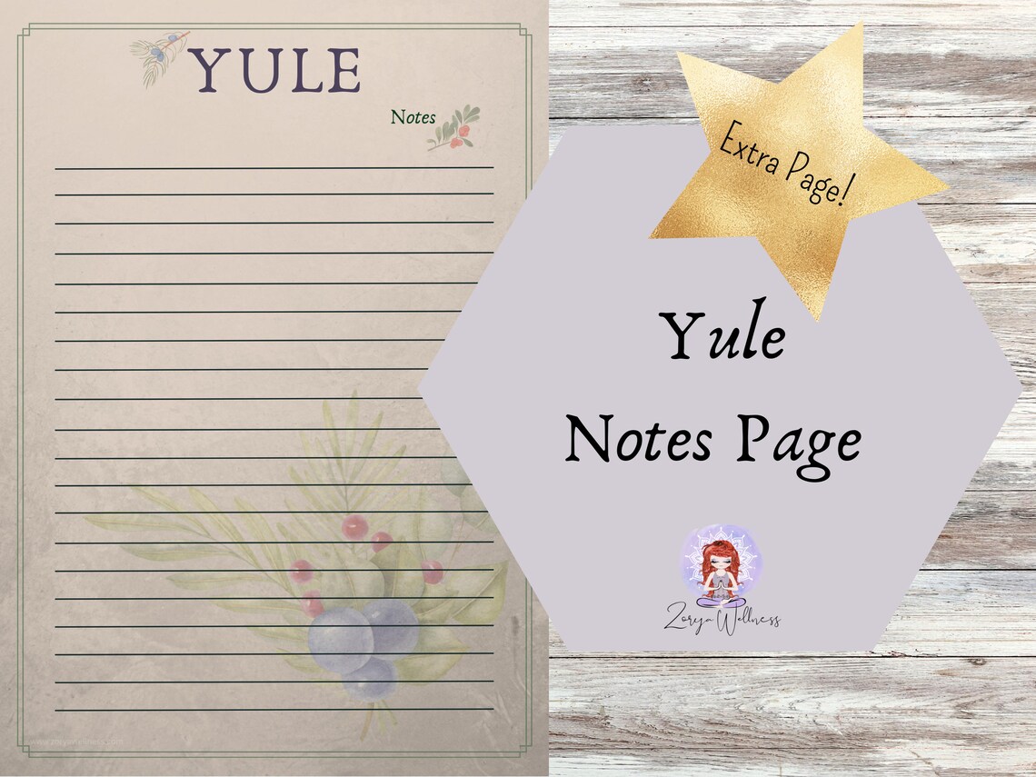 Yule Printable Guide Antique Style: Wheel of the Year Grimoire Pages ...