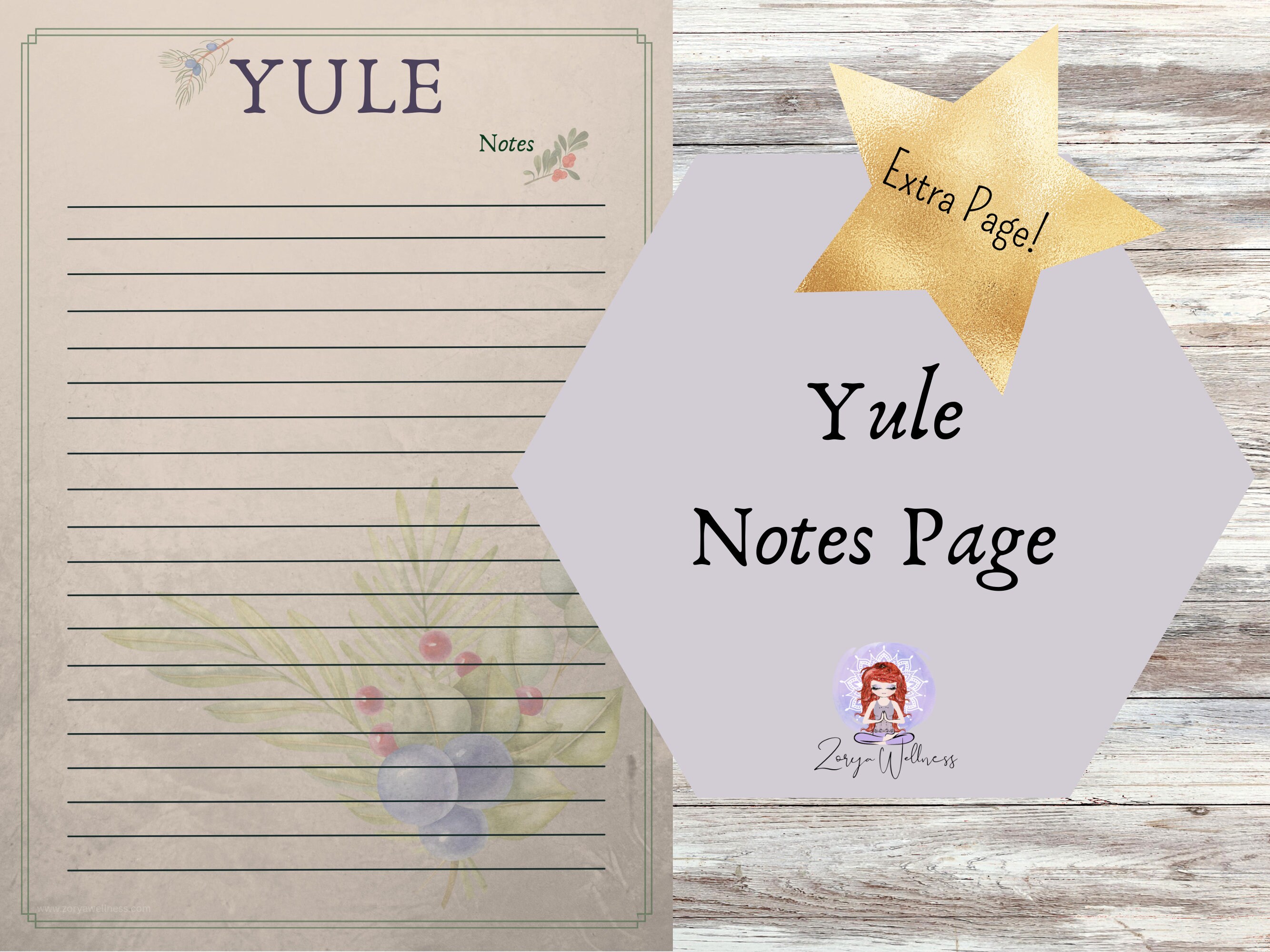 Yule Printable Guide Antique Style: Wheel of the Year Grimoire Pages ...