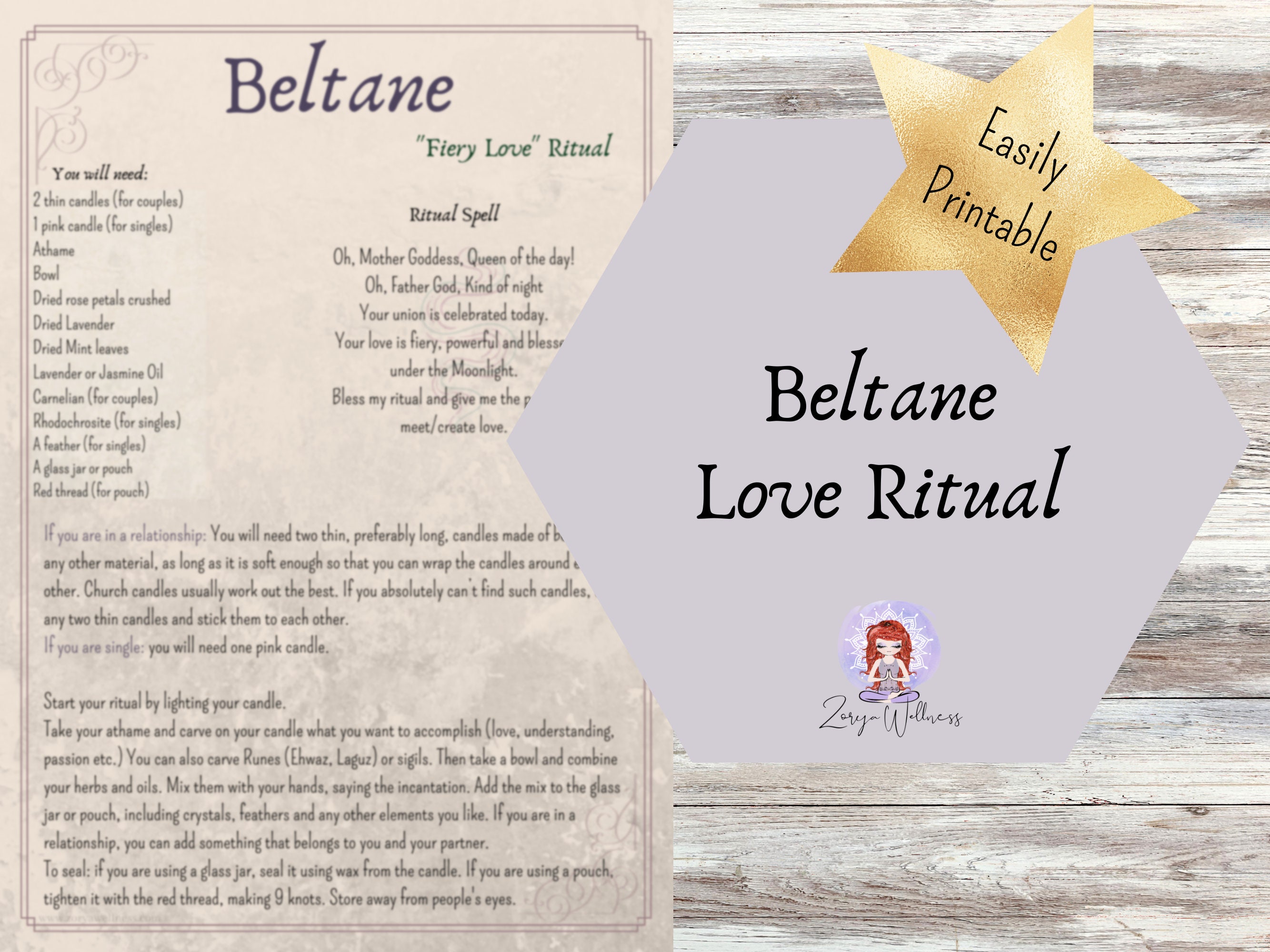 Beltane Printable Guide: Wheel of the Year Grimoire Pages Antique Style ...