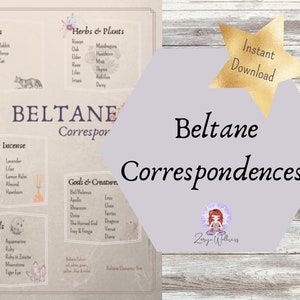 Beltane Printable Guide: Wheel of the Year Grimoire Pages Antique Style ...