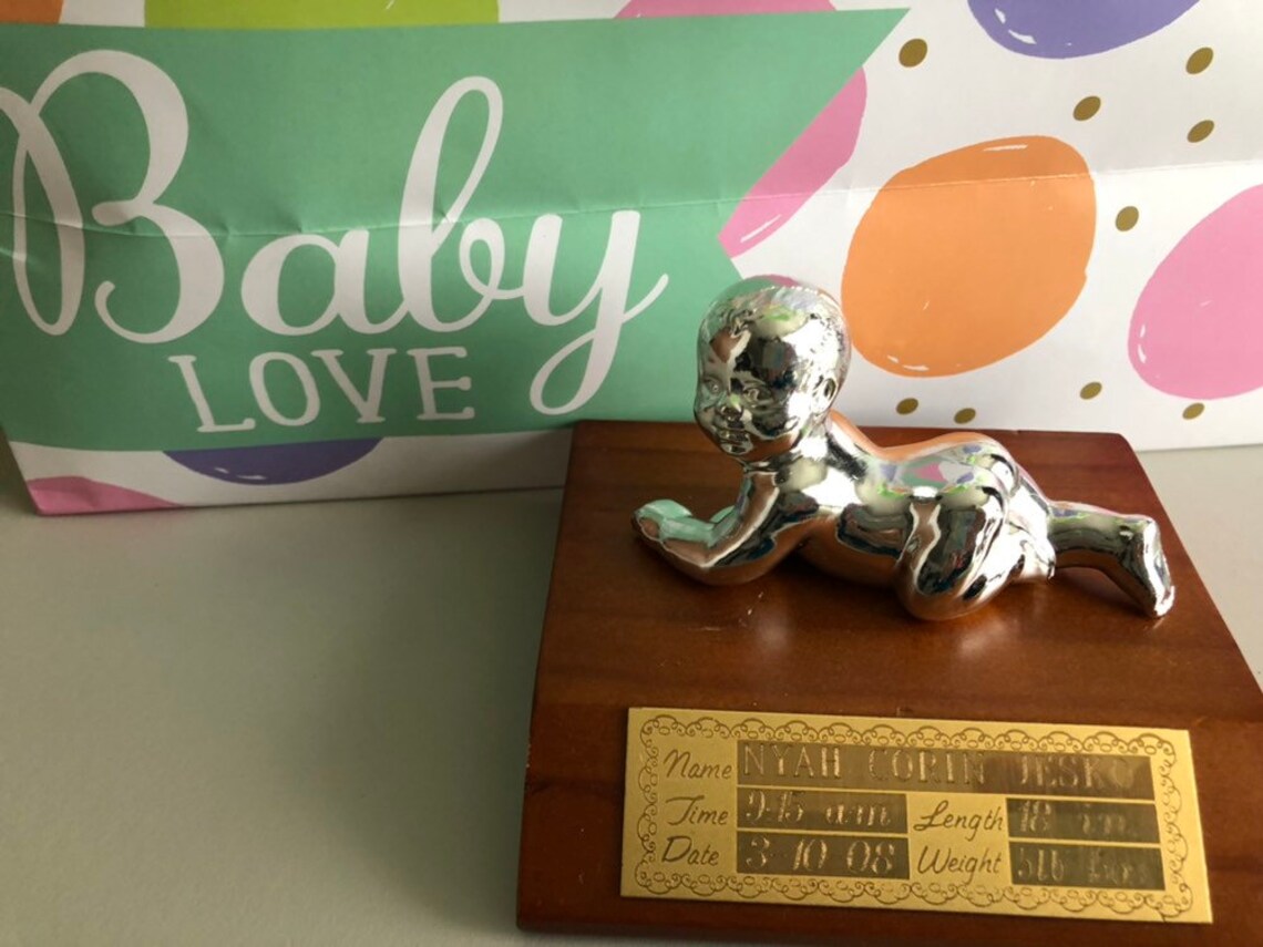 Baby New Born Information Trophy. | Etsy
