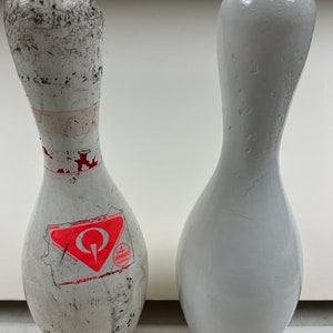 1 Re-painted All White Authentic Bowling Pin. All Ready for Crafting ...