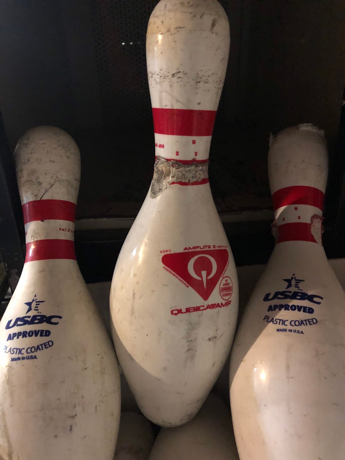 1-regulation Bowling Pin. Used in a Bowling Center for Several Seasons ...