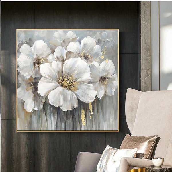 Abstract Flower Canvas Wall Art - Etsy