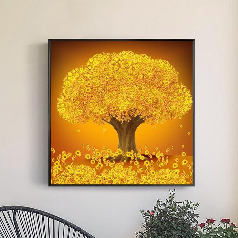 Money Tree Painting - Etsy