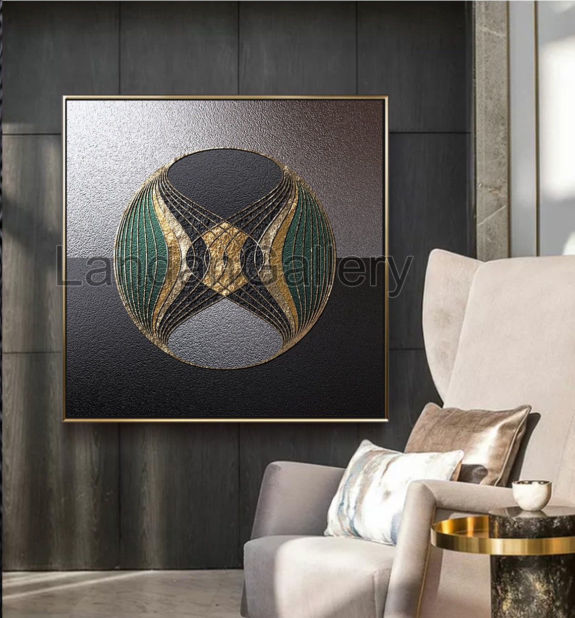 Metal Glitter Square Art Black Square Art Black Download - Etsy