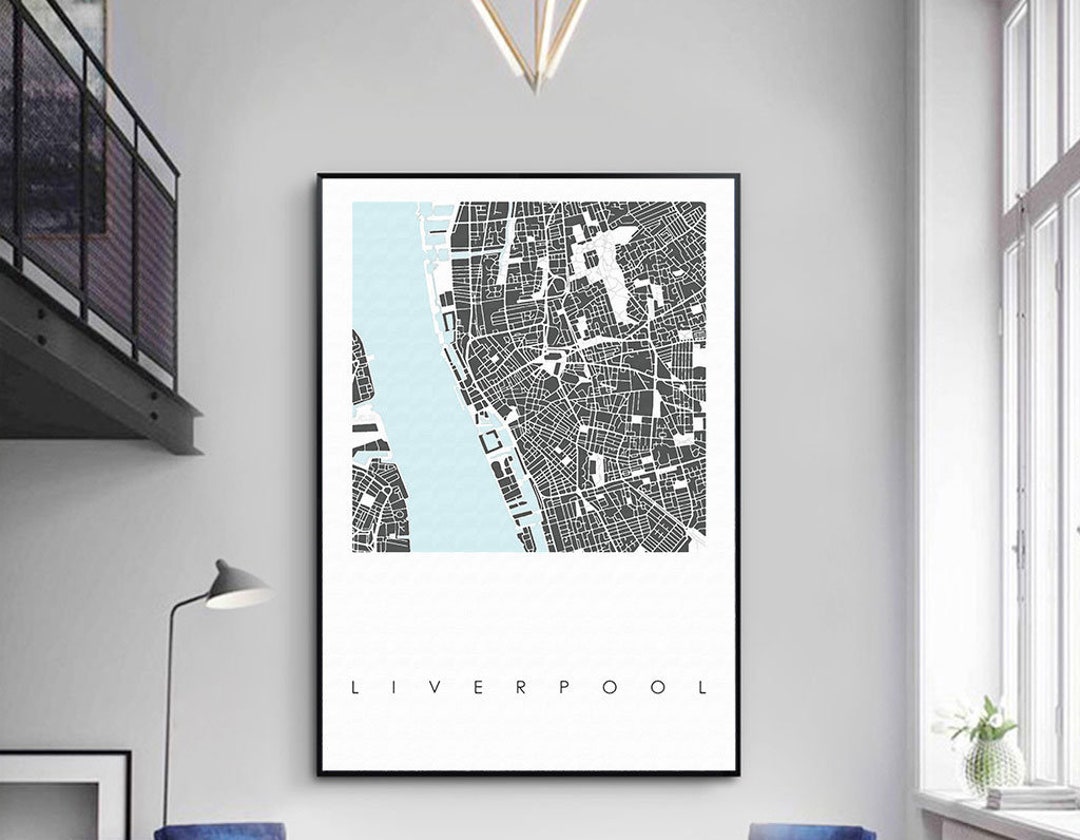 Custom City Map, Liverpool City Street Map Printable, City Map, Instant ...