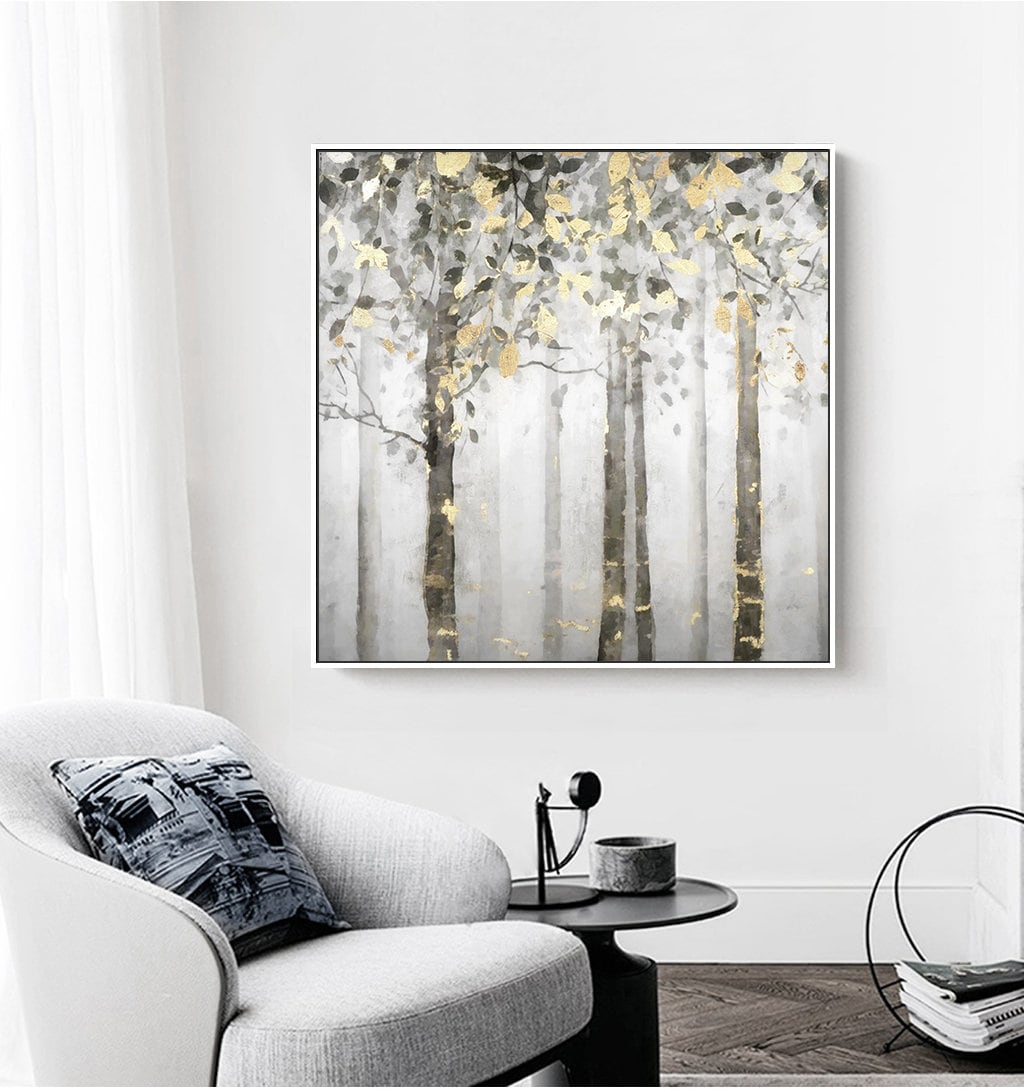 Abstract Square Home Decor Printable Luxury Gold Tree Print - Etsy