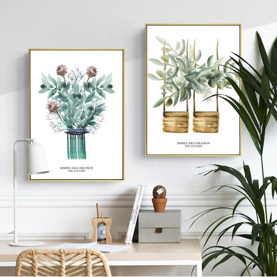 Set of 2 Watercolor Flower Printable Floral Printable | Etsy