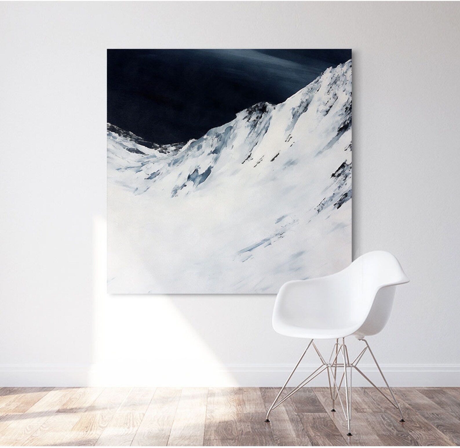 Abstract snow mountain oil painting Contemporary Art Modern | Etsy