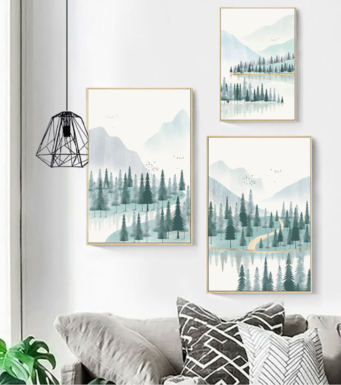 3 Sets of Landscape Printable Forest Wall Art Forest Print - Etsy