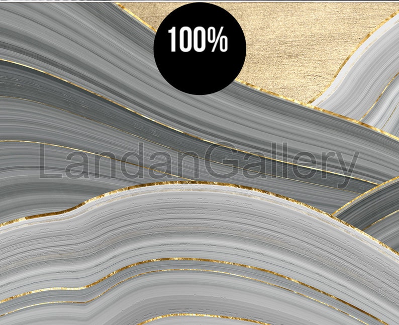 Green Gold Line Abstract Download Printable Luxury Home | Etsy