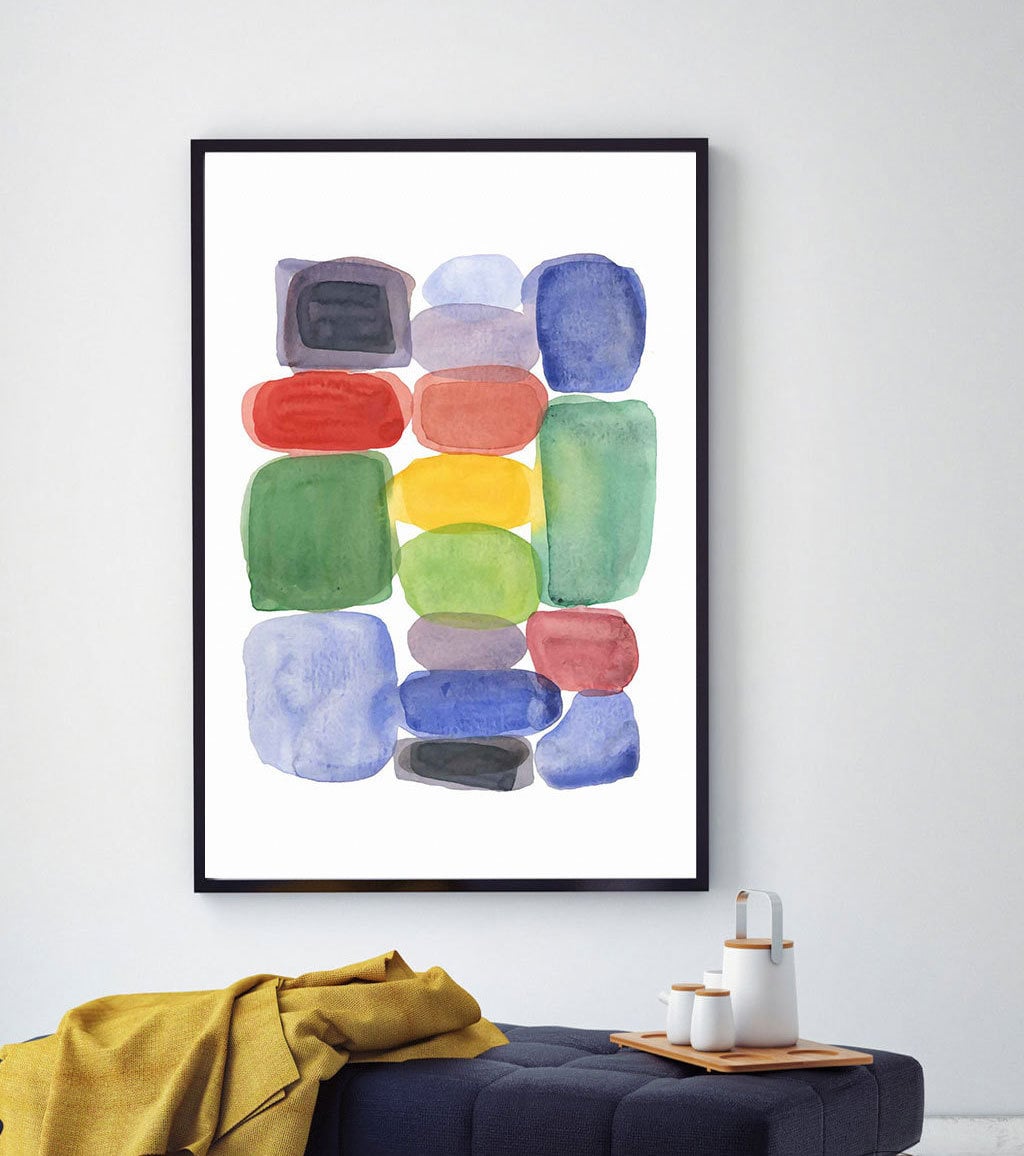 Set of 3 of Block Shapes Minimal Printdigital Download - Etsy