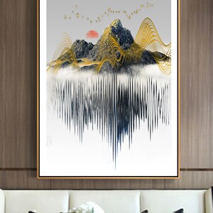 Abstract Landscape Printable Wall Art, Download Digital, Mountain ...