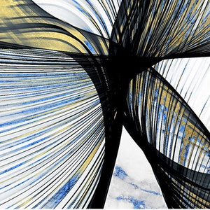 Nordic Modern Minimalist Gold Lines Abstract Painting Printable ...