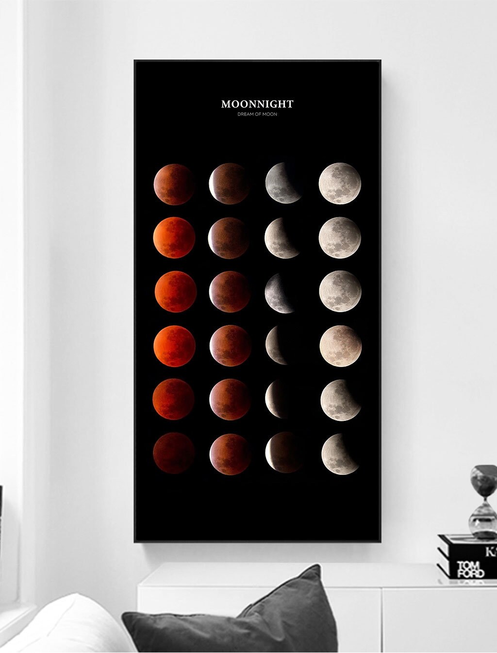 Phases of the Moon Wall Art Printable Moon Night Wall | Etsy