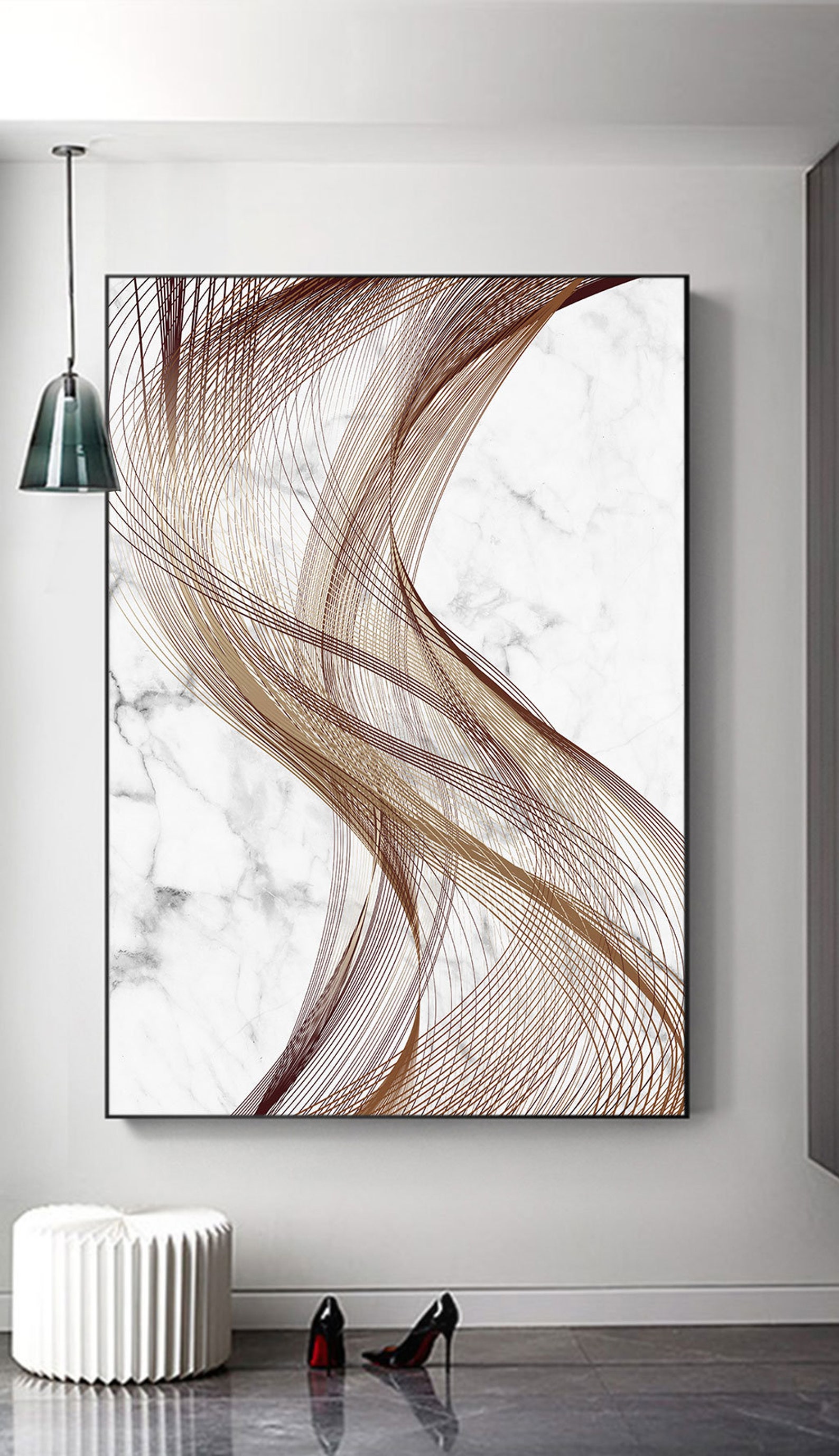 Abstract Brown Lines Splash Digital Instant Download Art, Marble ...