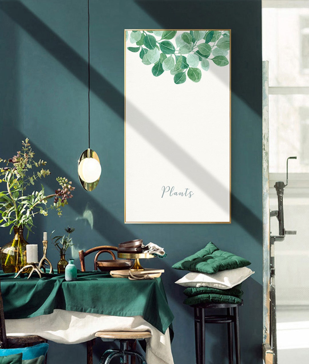 Eucalyptus Leaves Print, Eucalyptus Print, Minimalist, Green Leaves ...