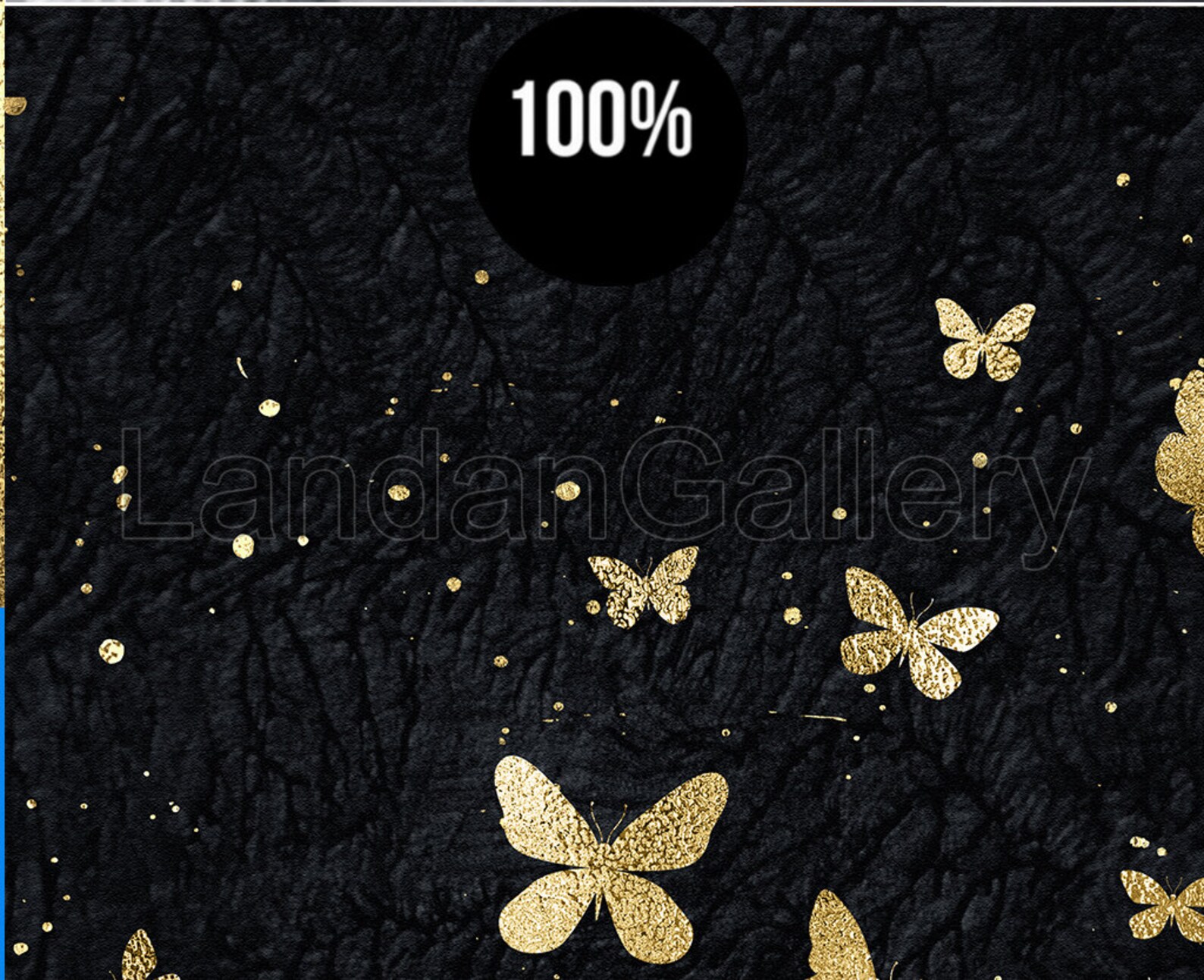 Luxury Butterfly Wall Art Printable Wallpaper Golden - Etsy