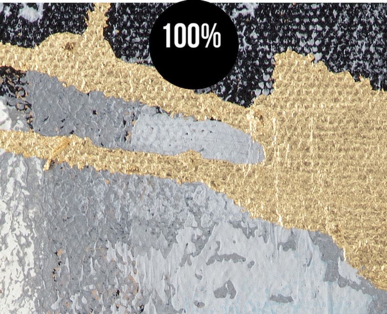 Abstract Black and Gold Foil Wall Art Printable Instant | Etsy