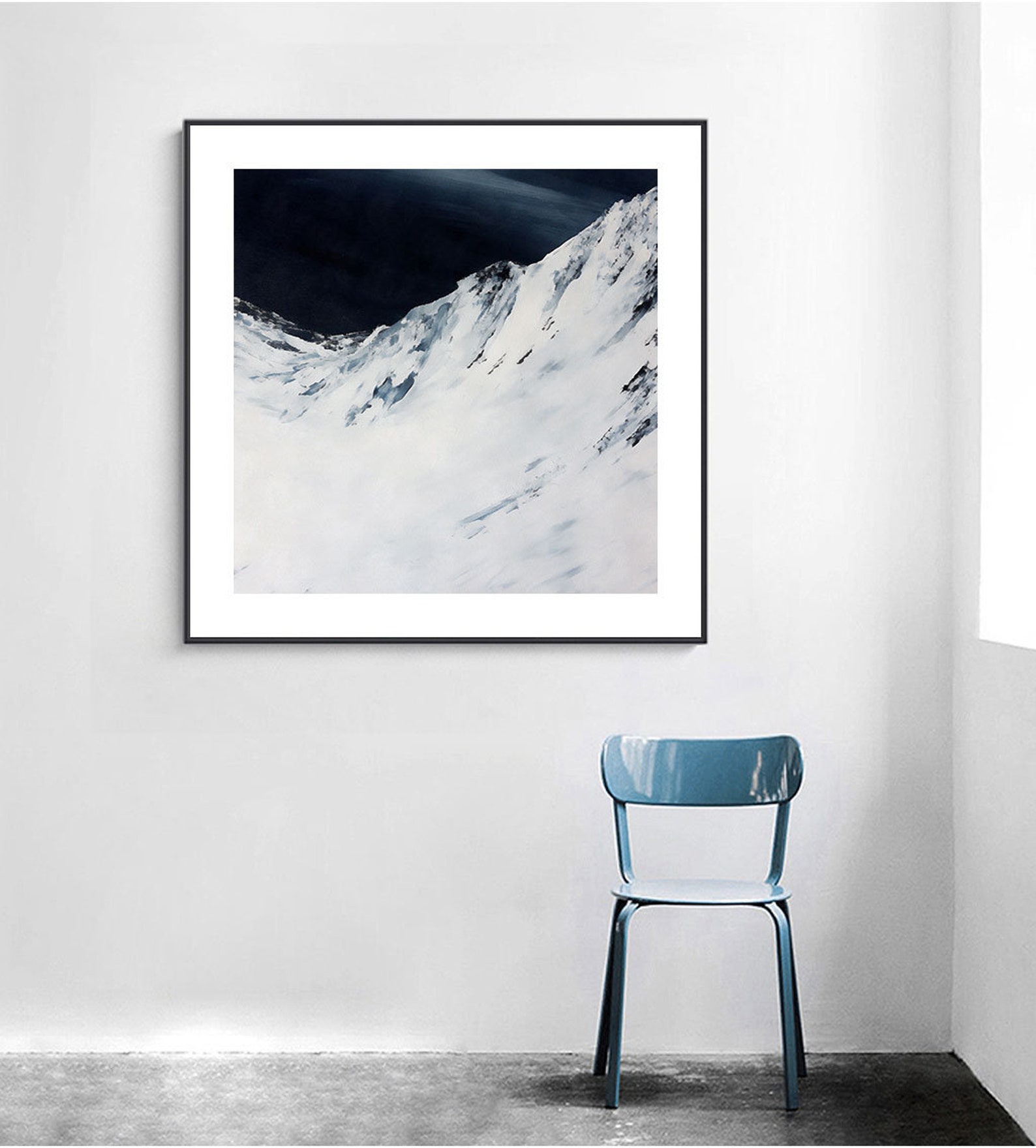 Abstract snow mountain oil painting Contemporary Art Modern | Etsy