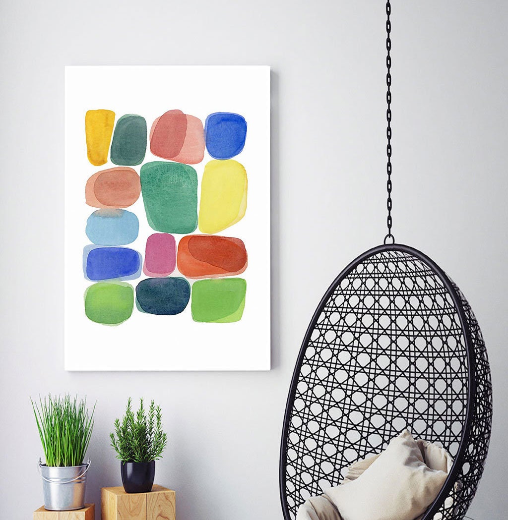 Set of 3 of Block Shapes Minimal Printdigital Download - Etsy