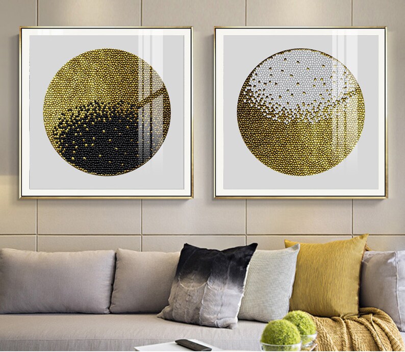 Set of Abstract Sun and Moon Wall Art Printable Instant - Etsy