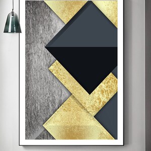 Geometric Art Print, Digital Printable, Instant Download Wall Art ...
