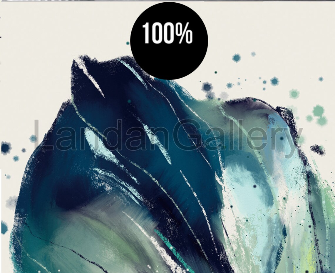 Watercolor Splash Feather Wall Art Printable Spirit Feather | Etsy