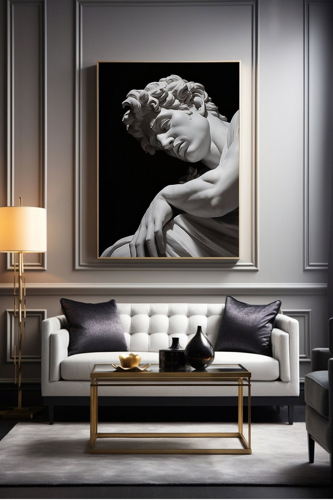 Digital Printable David Print, Black and White Realism, Animated Gifs ...