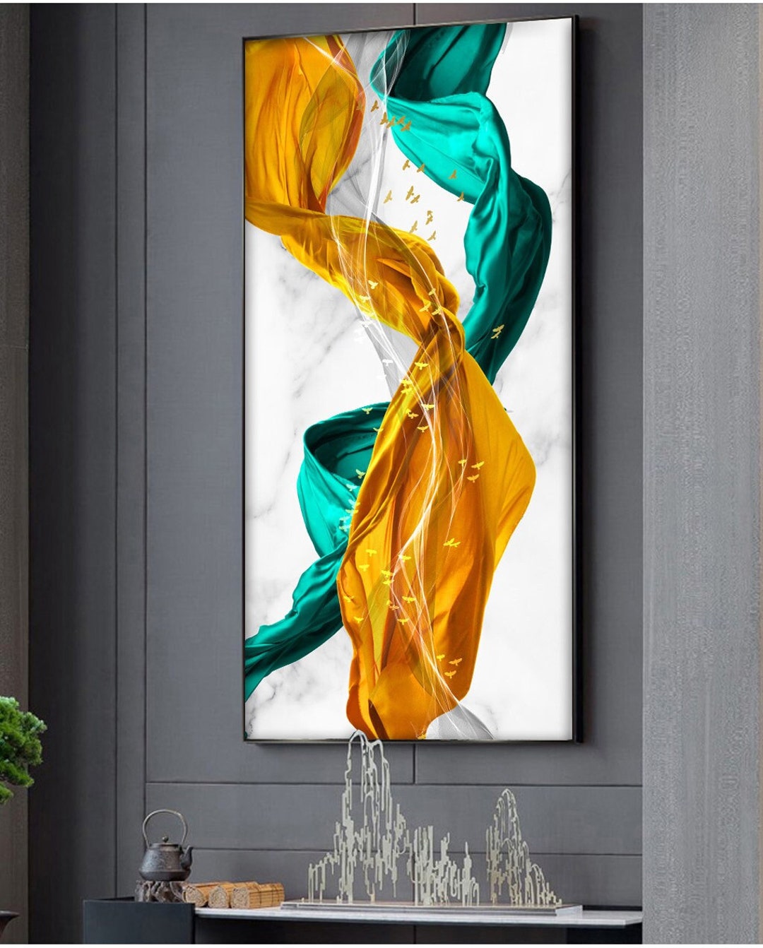 Digital Printable Golden Transparent Floating Silk, Smooth Elegant ...