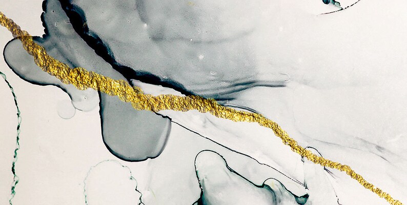 Luxury Art & Gold Trendy wallpaper Ink colors are amazingly | Etsy